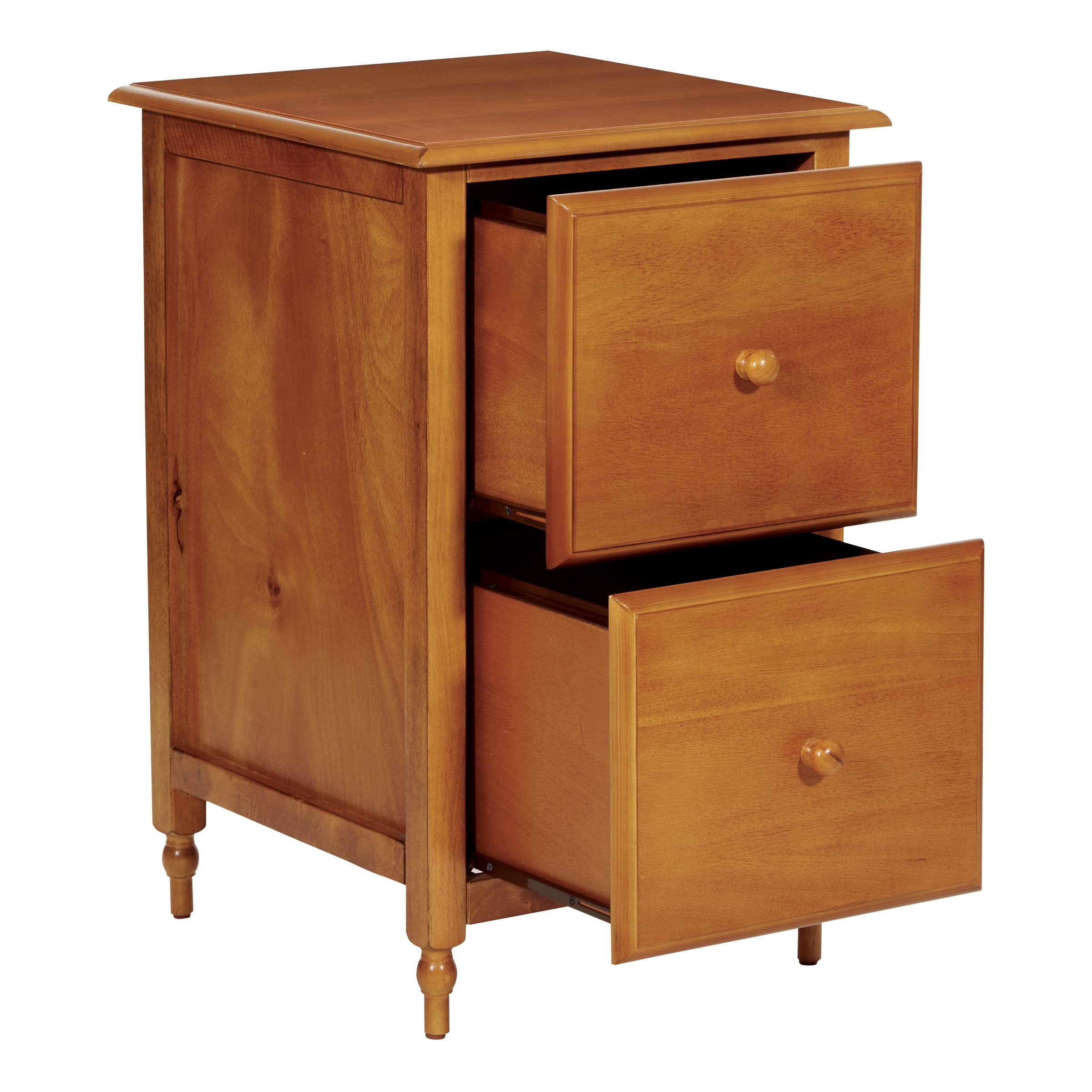 OSP Home Furnishings Knob Hill Collection Office File Cabinet, Antique Cherry Finish
