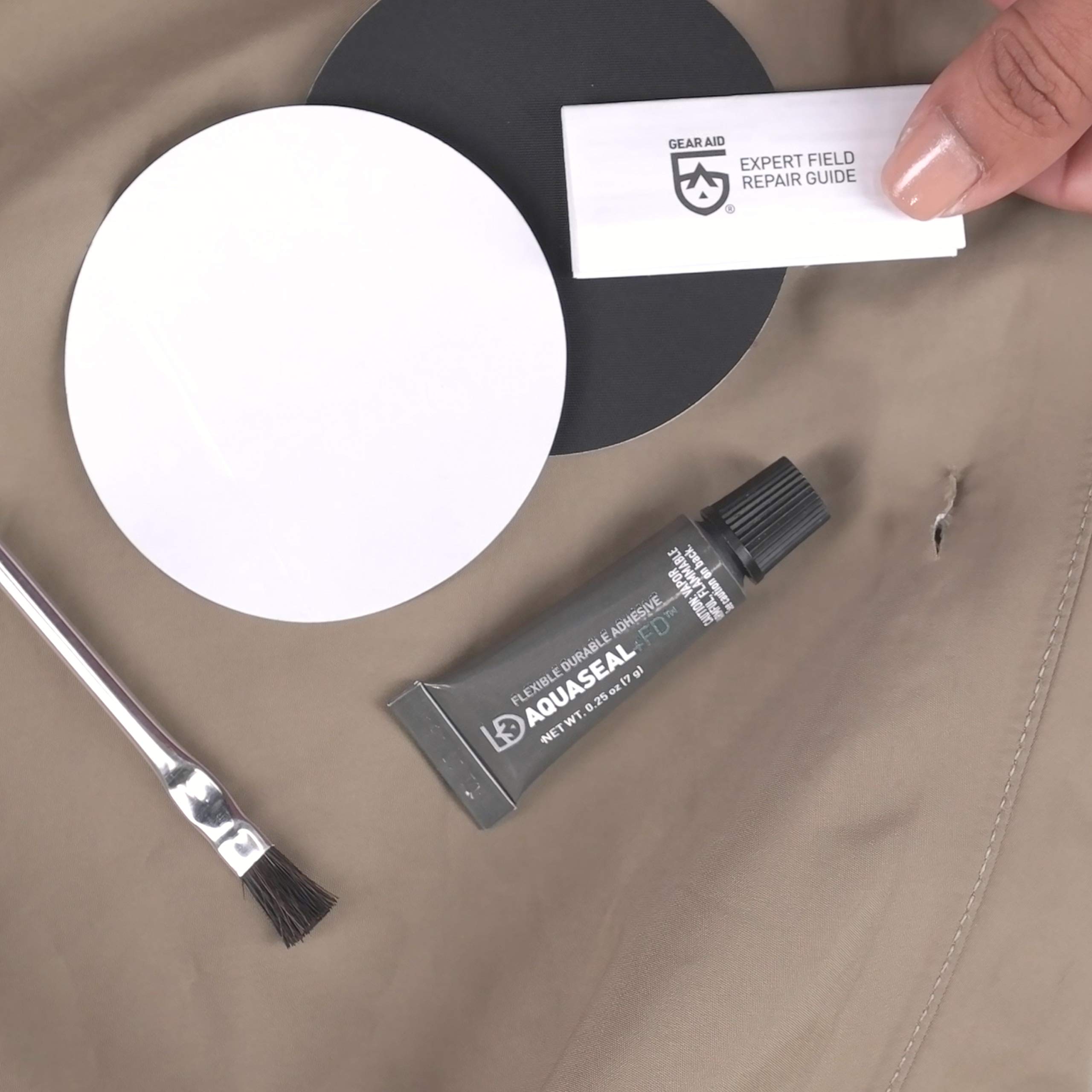 GEAR AID Wader and Boot Repair Kit for Neoprene and Breathable Waders, includes Aquaseal FD Adhesive and Patches