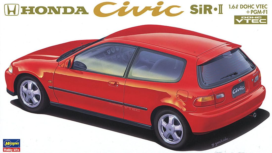 Hasegawa 1/24 Honda Civic SiRII Plastic Model CD6
