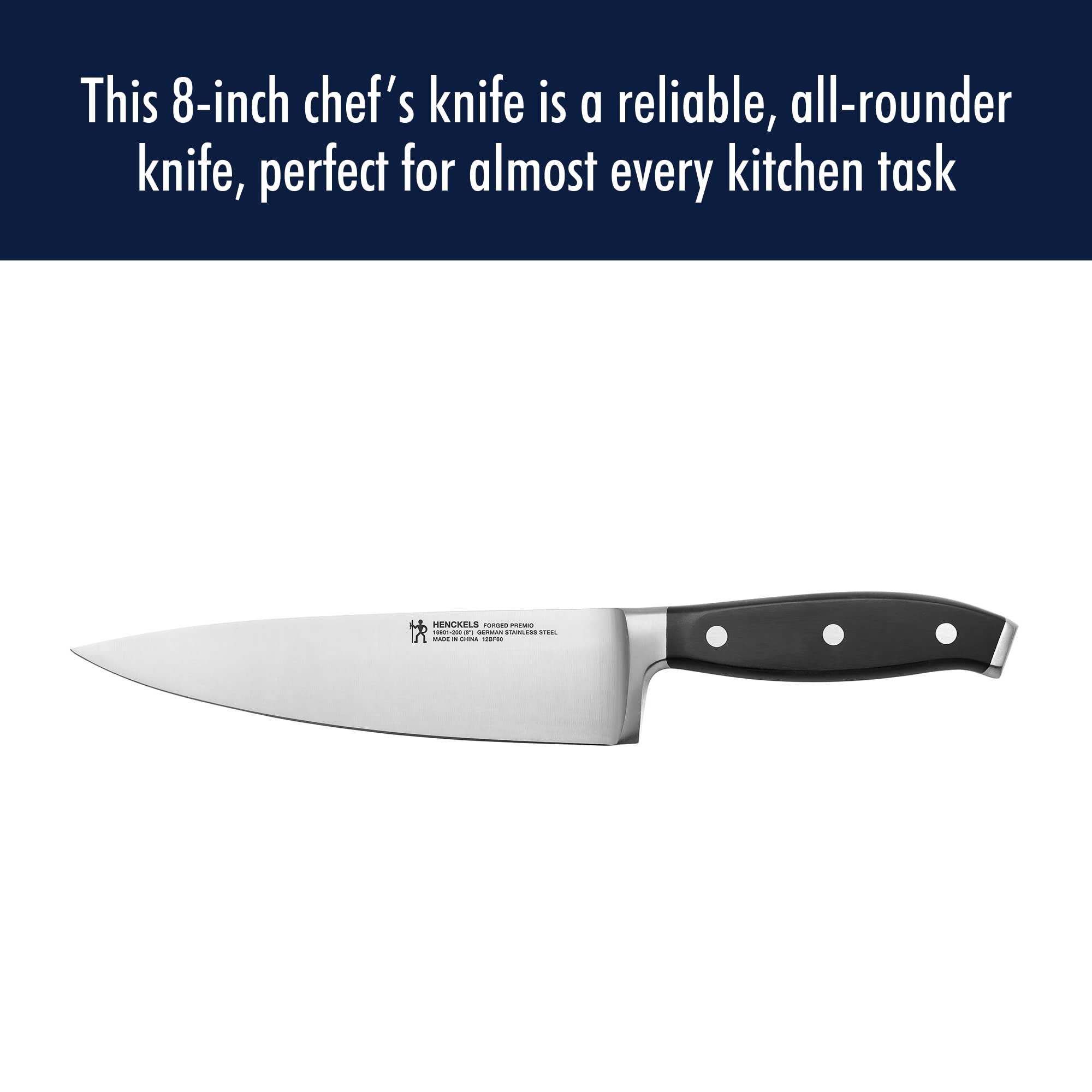 J.A. Henckels International Forged Premio 8-Inch Chef -,Black