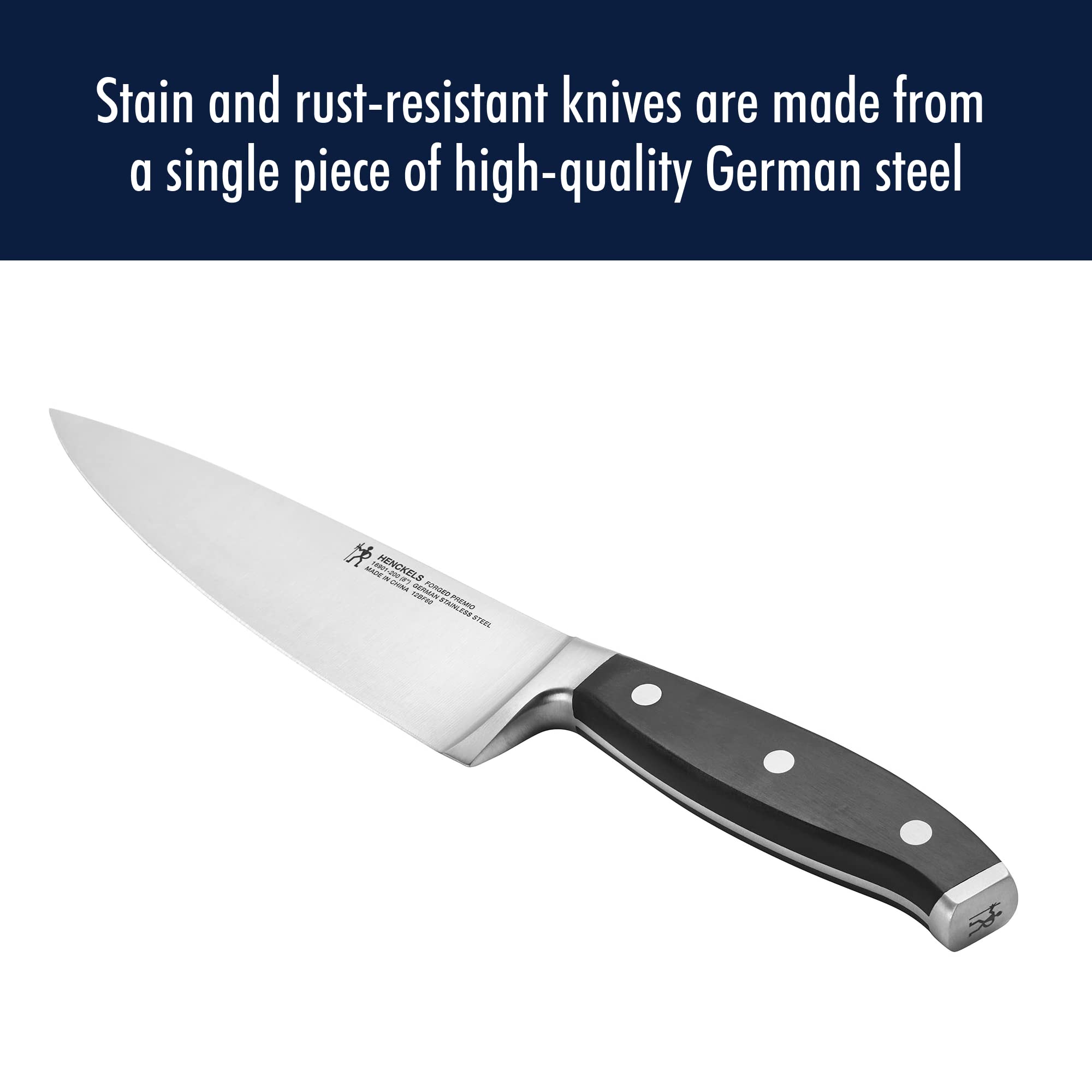 J.A. Henckels International Forged Premio 8-Inch Chef -,Black