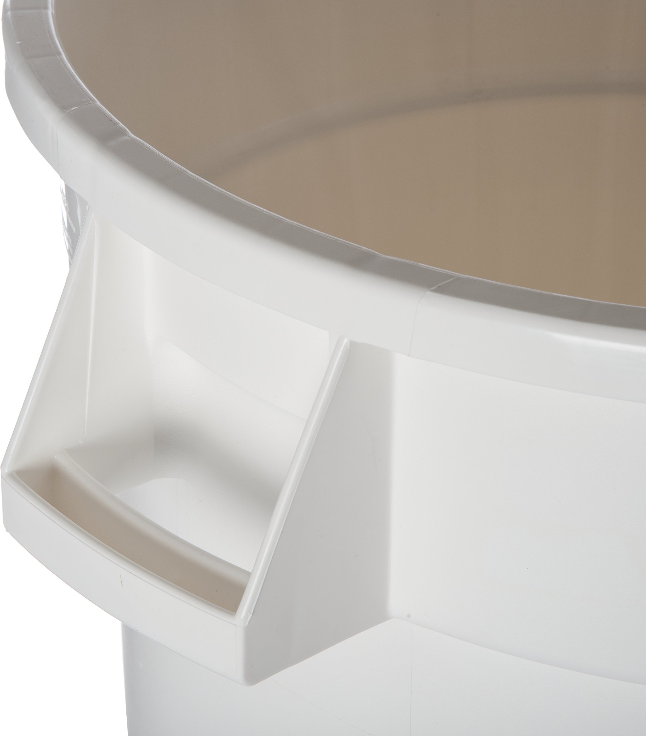 CFS 34102002 Bronco Round Waste Container Only, 20 Gallon, White