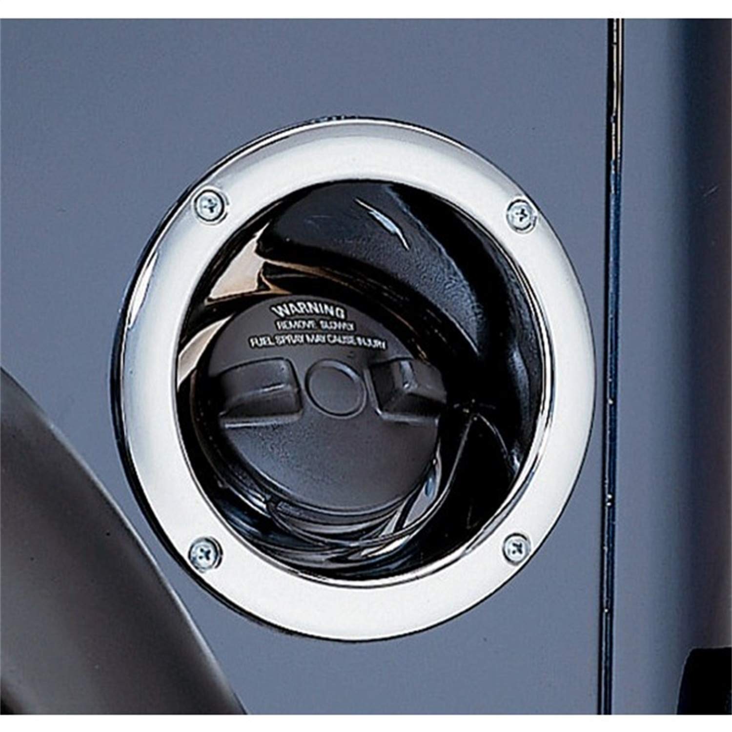 Rugged Ridge 11135.01 Fuel Filler Bezel, Stainless Steel; 76-95 Jeep CJ/Wrangler YJ