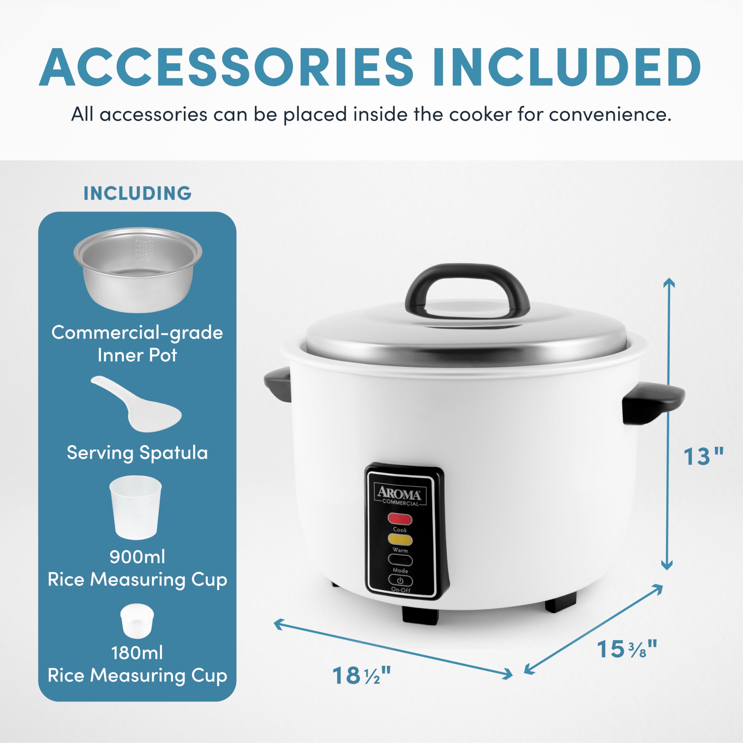 Aroma Housewares 60-Cup (Cooked) (30-Cup UNCOOKED) Commercial Rice Cooker (ARC-1033E)