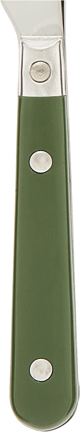 Ginkgo International Le Prix 5-Piece Stainless Steel Flatware Place Setting, Moss Green, Service for 1