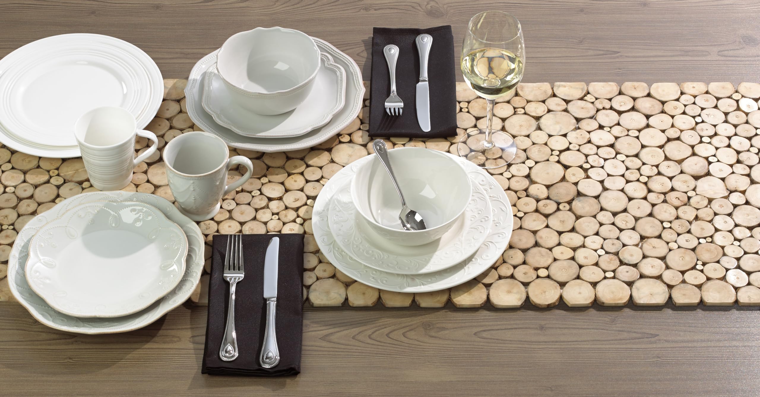 Lenox Opal Innocence Carved 4-Piece Place Setting, 4.95 LB, White