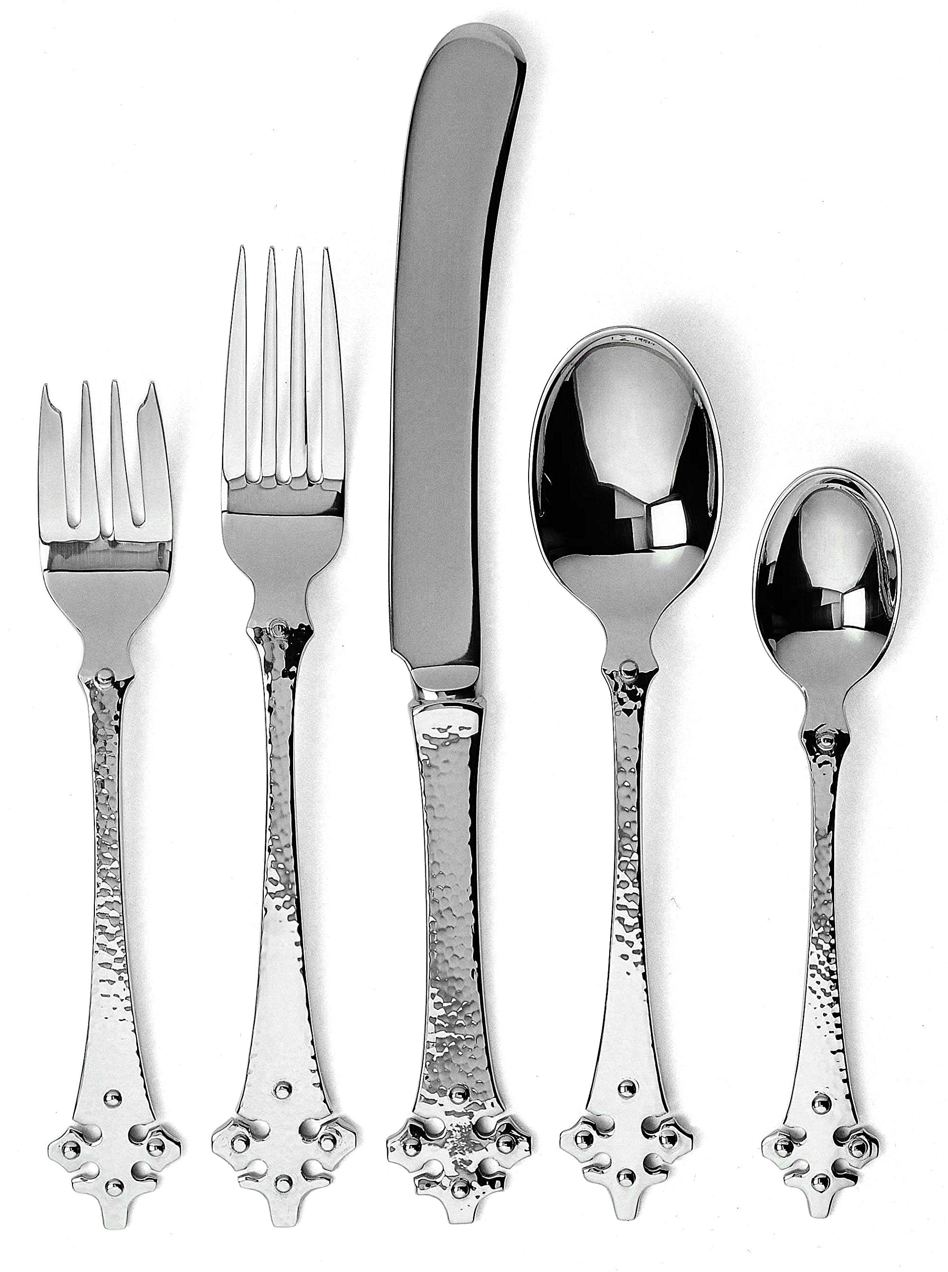 Ginkgo International Celtic 5-Piece Stainless Steel Flatware Place Setting, Service for 1
