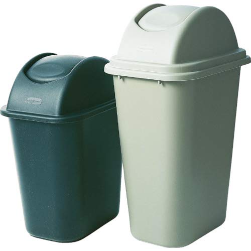 Rubbermaid Commercial Products Swing Top Wastebasket Lid, Compatible with 41QT/10.25G RCP Wastebaskets, Black (FG306700BLA), Lid Only