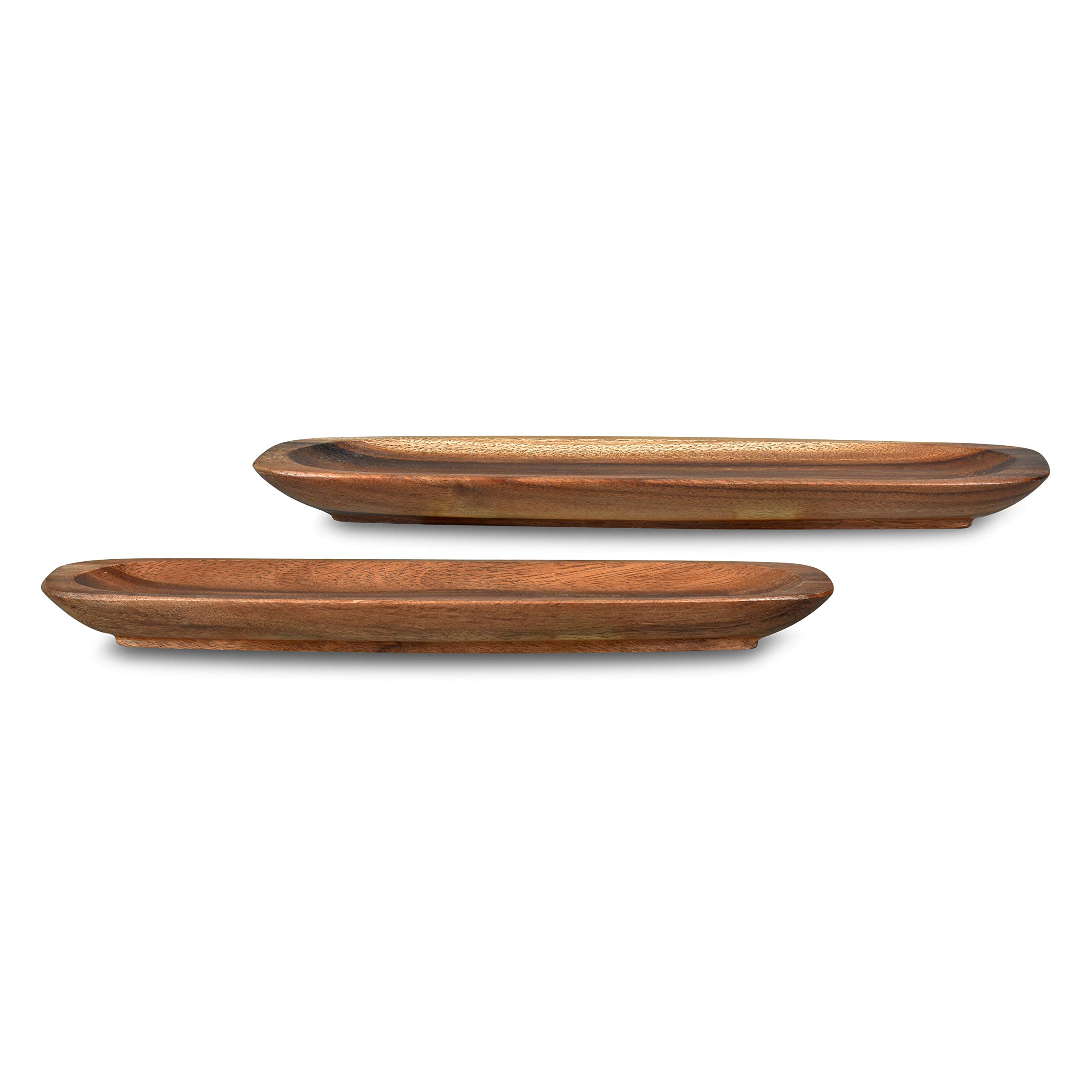 Noritake Kona Wood 12-Inch Rectangular Platter, Set of 2