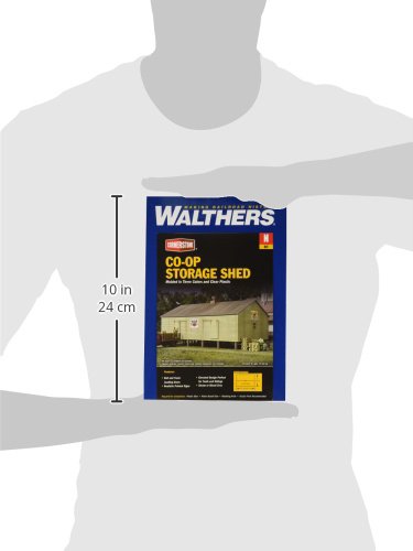 Walthers, Inc. Op Storage Shed Kit, 4-1/4 X 2-3/4 x 2-1/4" 10.6 X 6.8 X 5.6cm , Grey