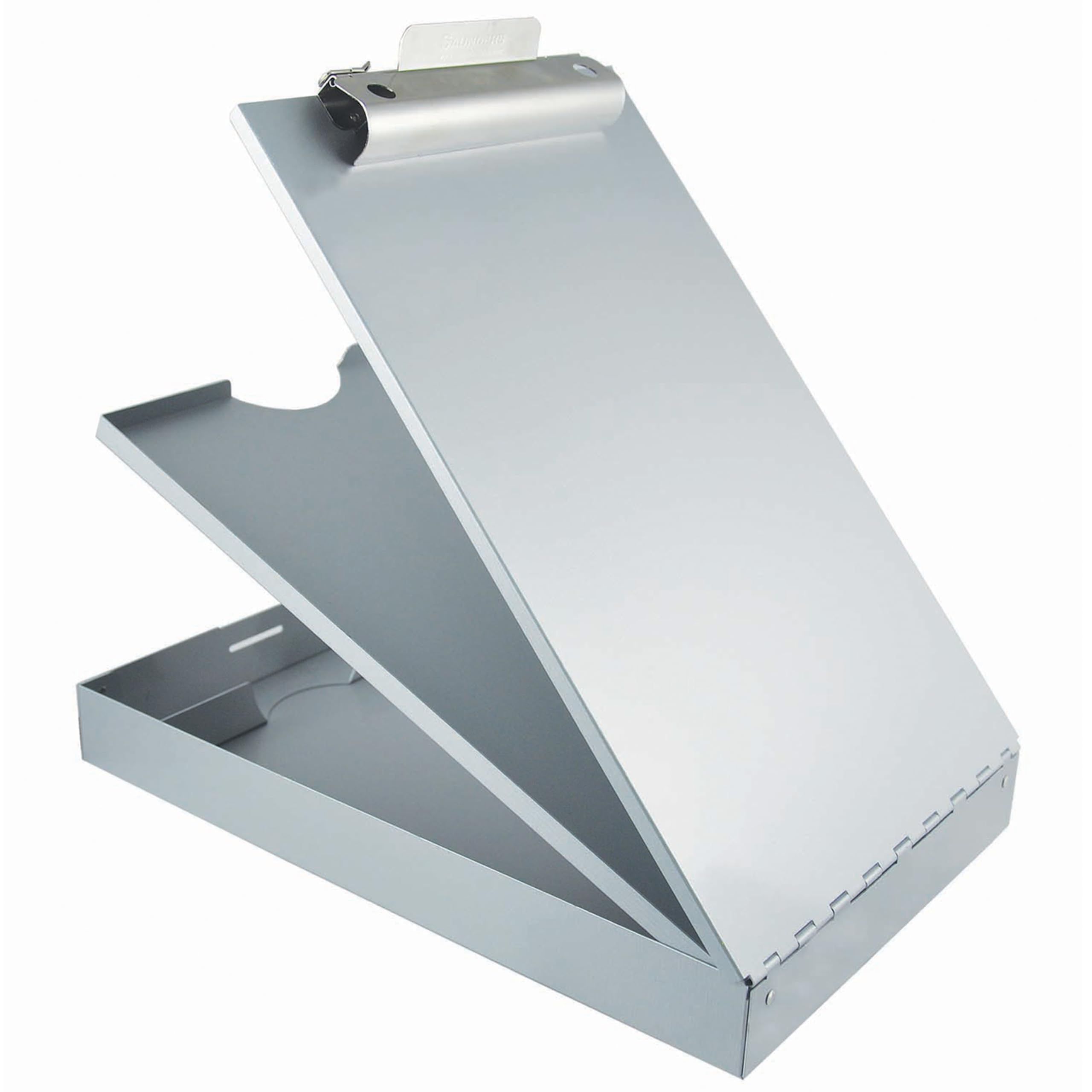 Saunders Metal Clipboard with Storage, Letter Size Heavy Duty Contractor Grade Clipboard, Recycled Aluminum Dual Storage Form Holder with High Capacity Clip, Assembled in USA, Silver Cruiser-Mate