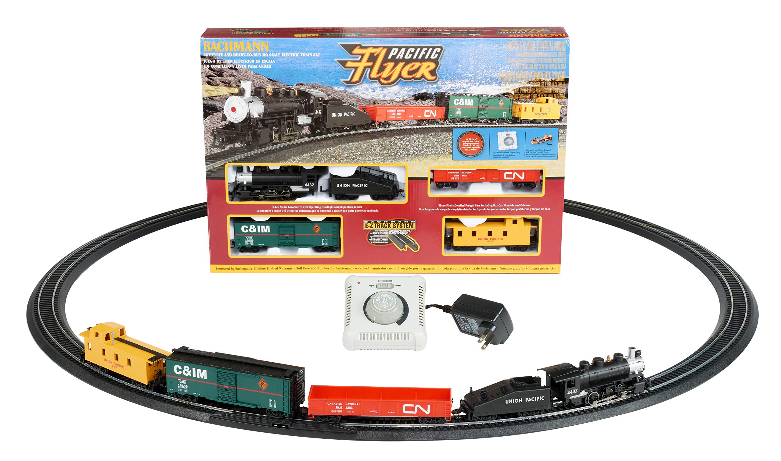 Bachmann Trains - Pacific Flyer Ready To Run Electric Train Set - HO Scale