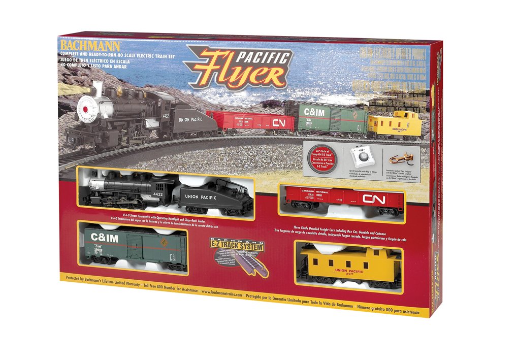 Bachmann Trains - Pacific Flyer Ready To Run Electric Train Set - HO Scale
