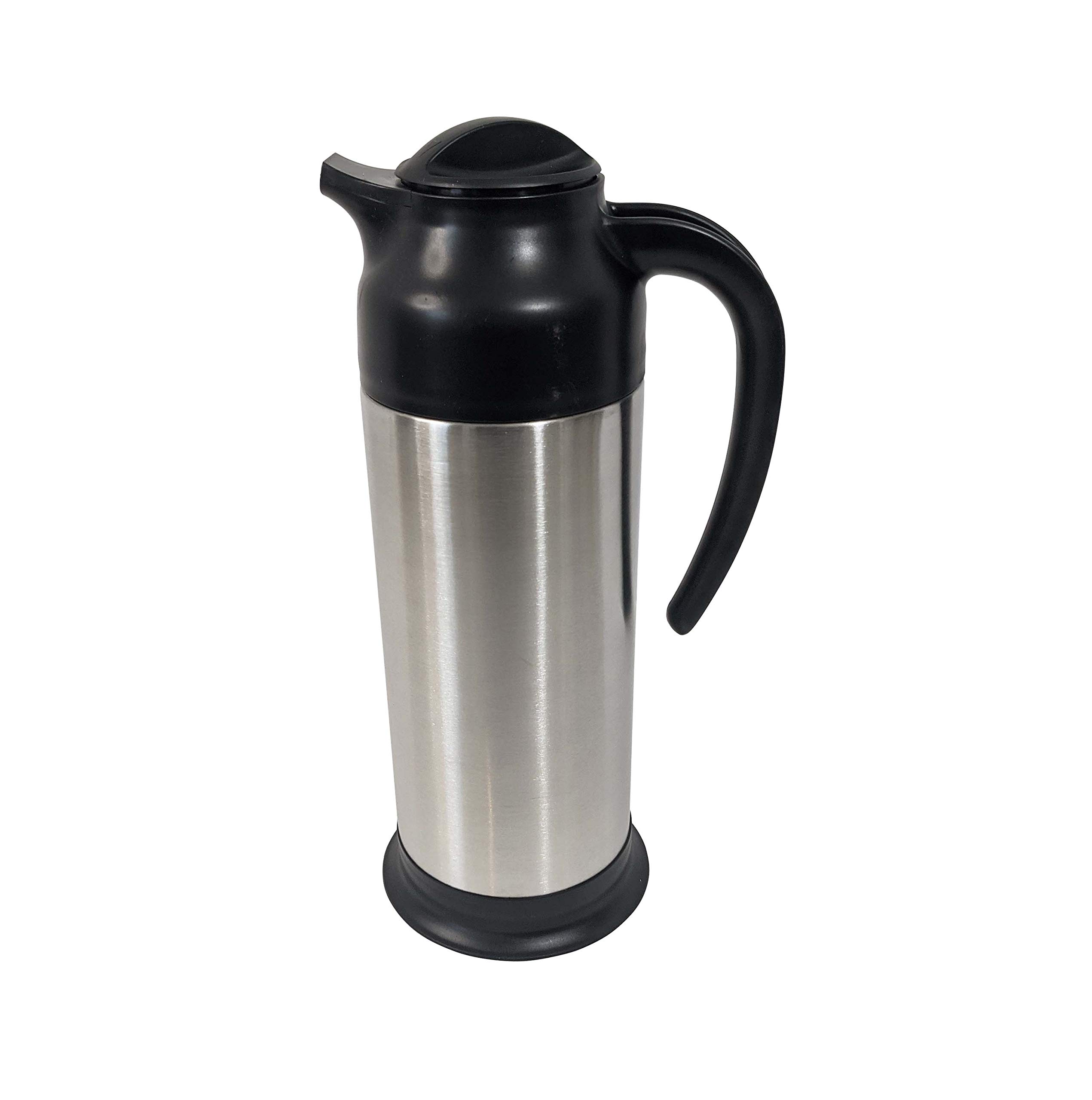 Update International (SV-70) 24 Oz Black and Stainless Cream Server,Clear