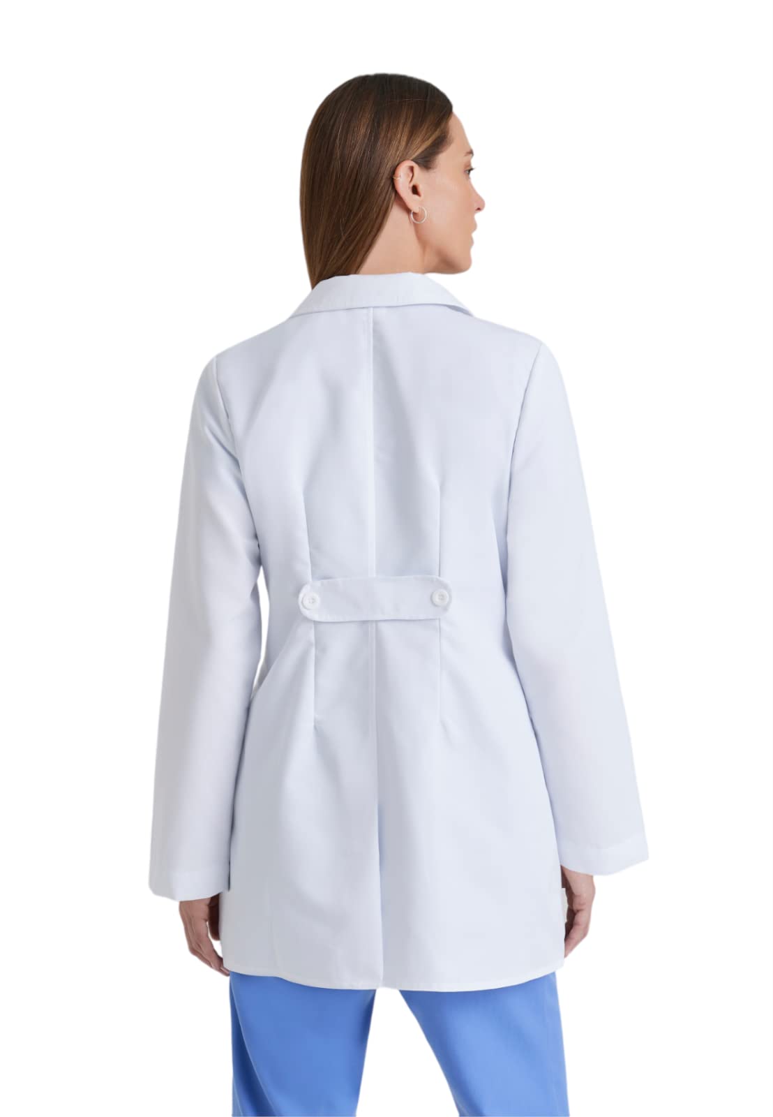 Grey's Anatomy 7446 Missy 2 Pkt White Lab Coat w/ Back Tab Small