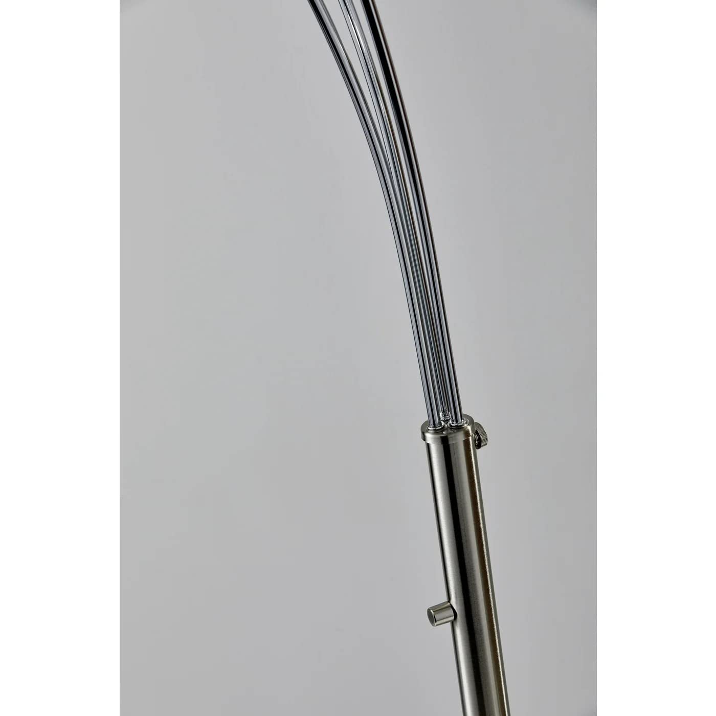 Adesso Home 4108-22 Transitional Three Light Floor Lamp from Belle Collection in Pwt, Nckl, B/S, Slvr. Finish, 46.00 inches, Brushed Steel