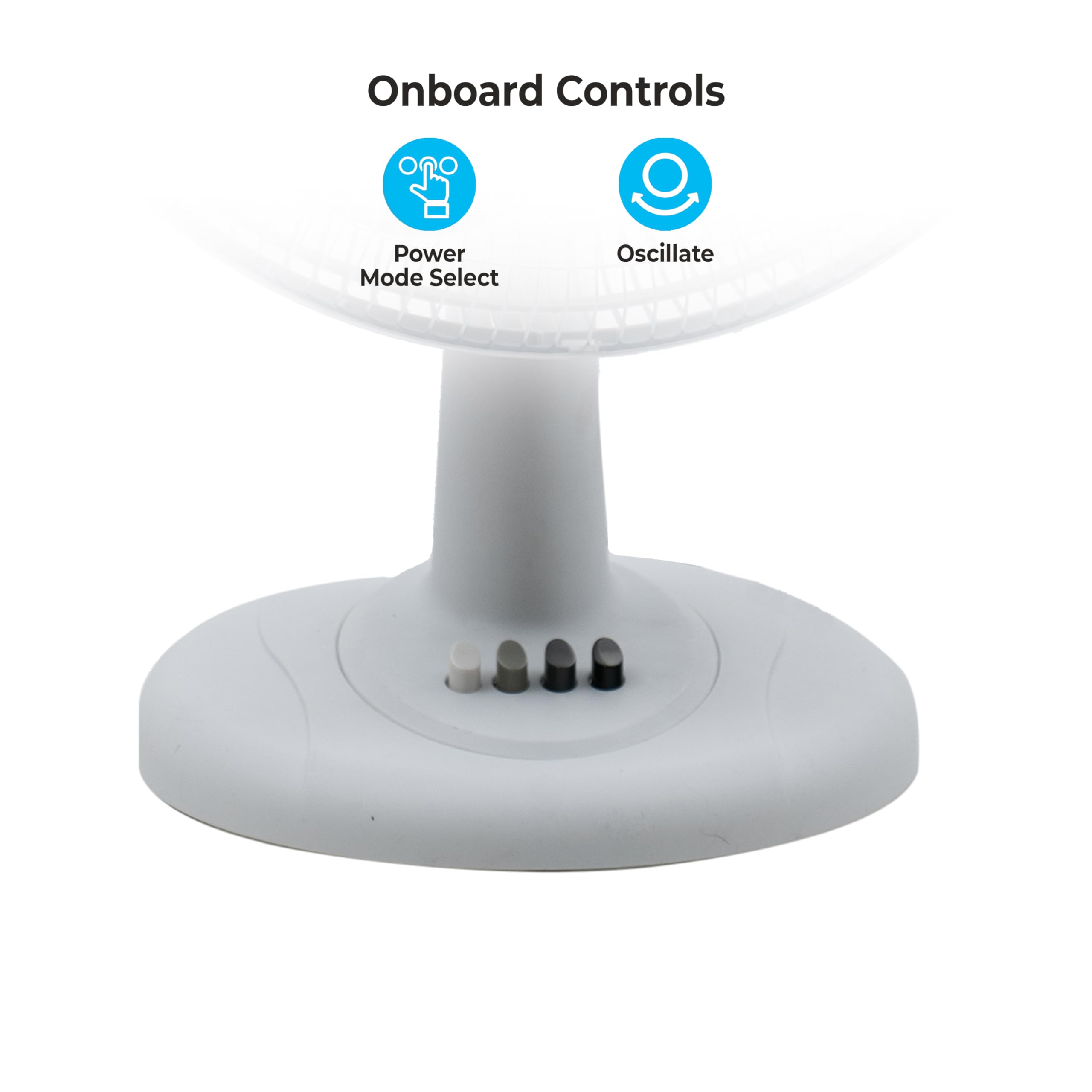 Comfort Zone CZ161WT Quiet 3-Speed 16-inch Oscillating Table Fan with Adjustable Tilt , White