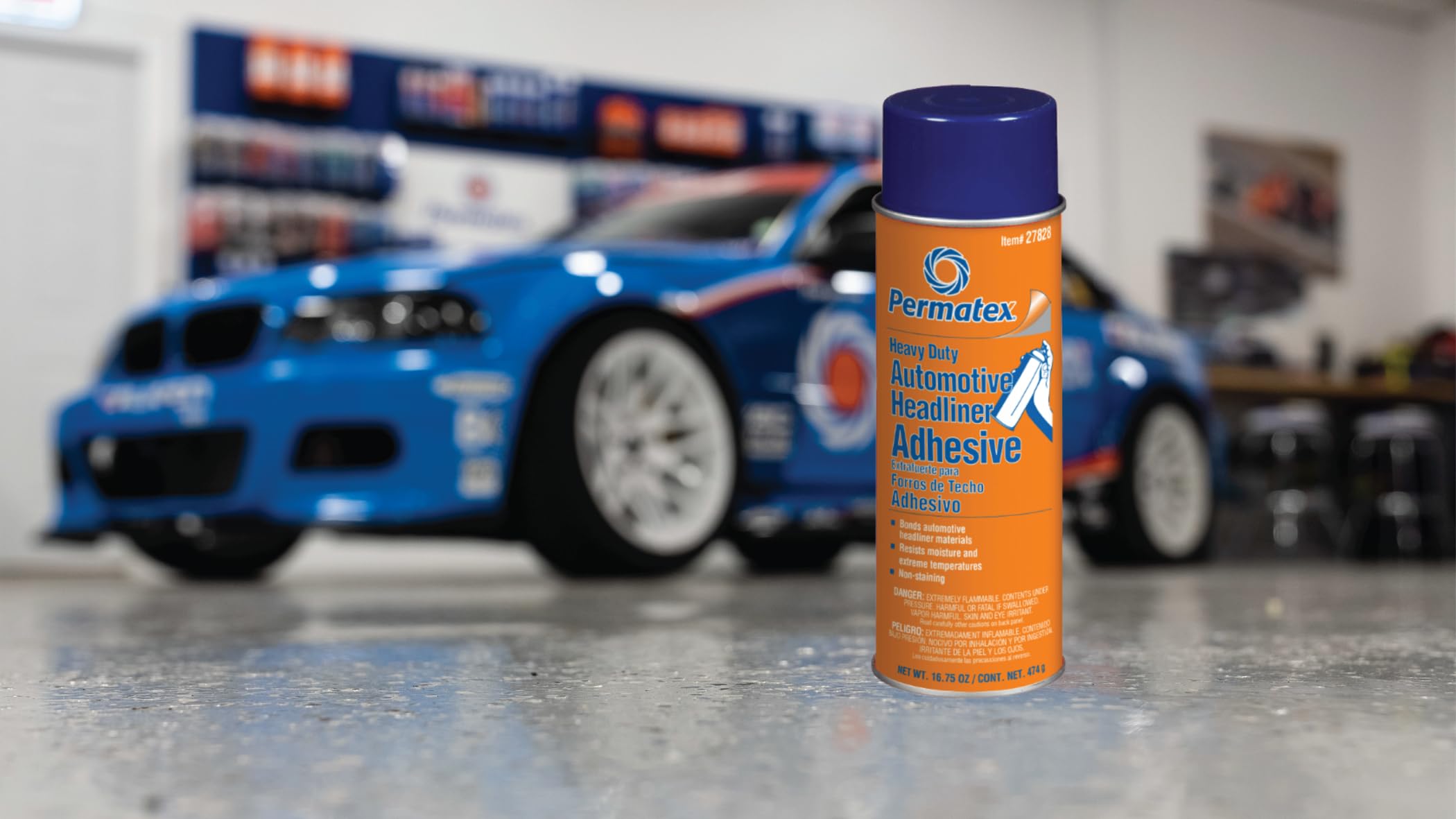 Permatex 27828-6PK Body Shop Heavy Duty Headliner and Carpet Adhesive, 16.75 oz Aerosol Can (Pack of 6)