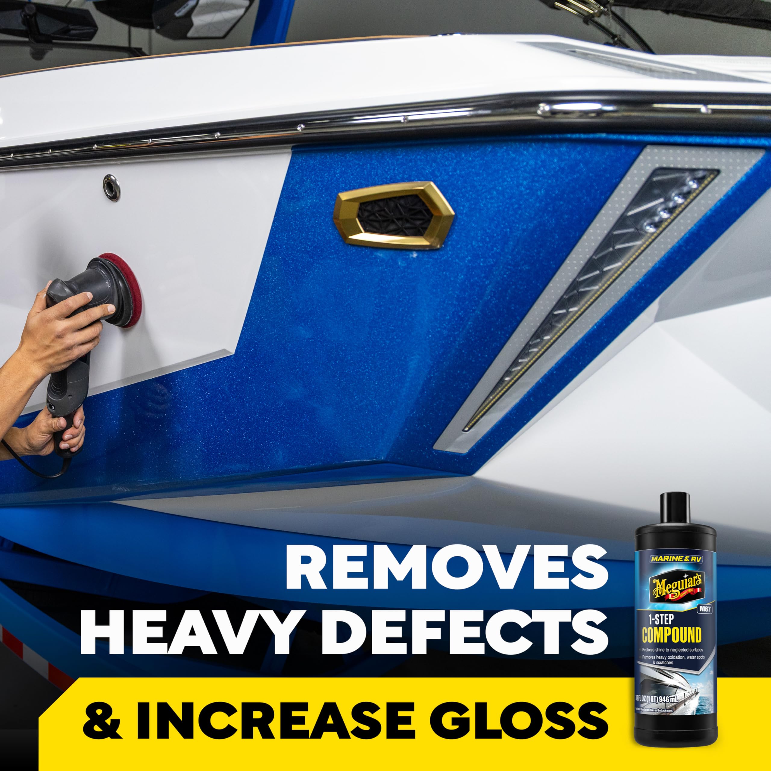 Meguiar's M6732 Marine/RV One Step Compound - 32 Oz Bottle