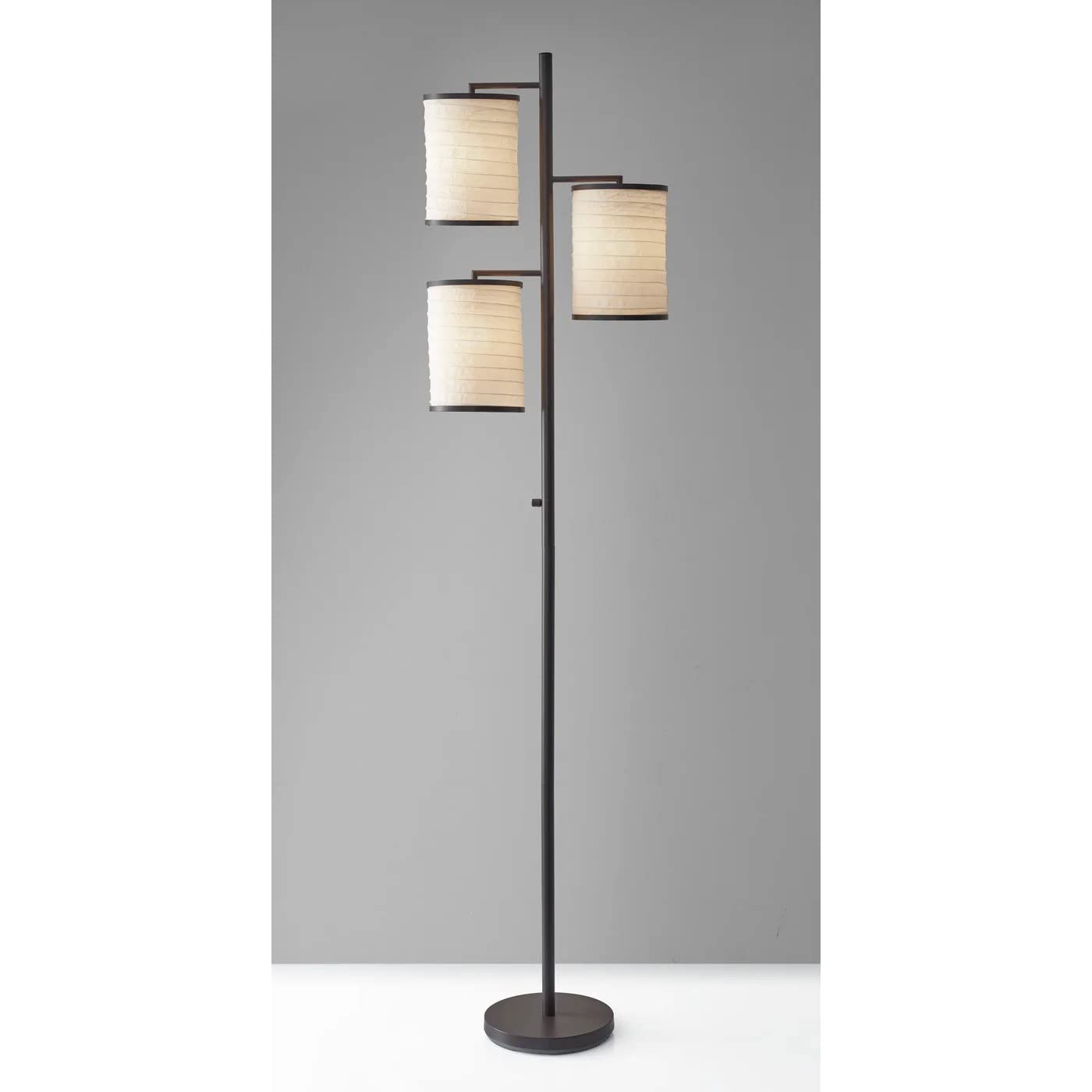 Adesso Home 4152-26 Transitional Three Light Floor Lamp from Bellows Collection in Bronze/Dark Finish, 10.00 inches, 3, 74 in