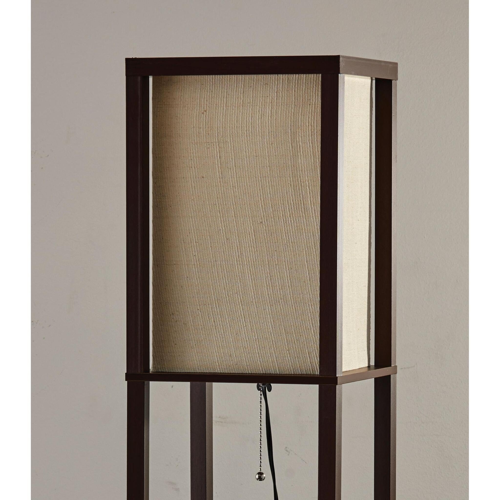 Adesso 3138-01 Wright 63 In. Floor Lamp - Smart Switch Compatible Light Fixtures with Two Storage Shelves. Lighting Accessories , Black
