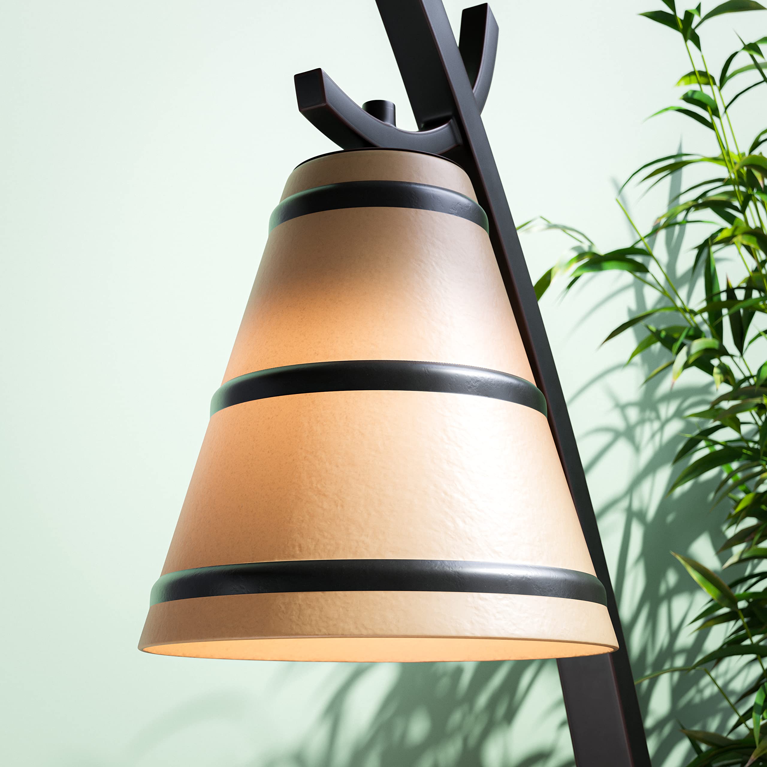 Kenroy Home 03332 Wright 1 Light Table Lamp with Oil Rubbed Bronze Finish, Casual Style, 24" Height, 13.5" Width, 7" Depth