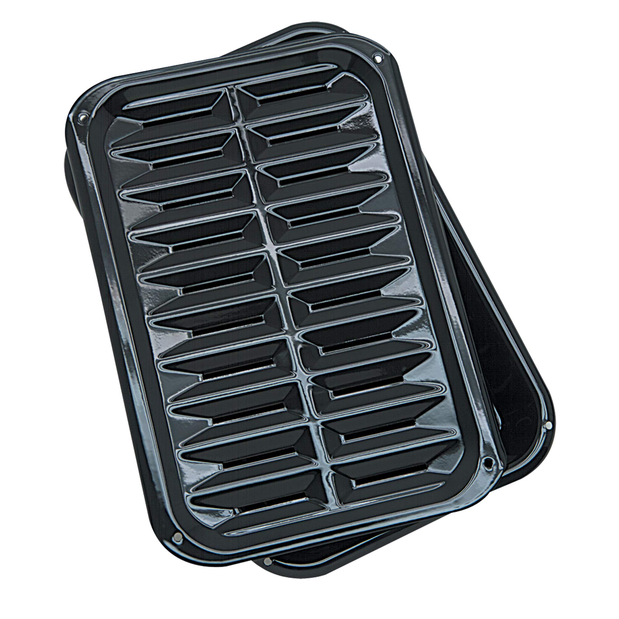 Range Kleen BP106X 2 PC Porcelain Broil and Bake Pan 12.75 Inch by 8.5 Inch,Black