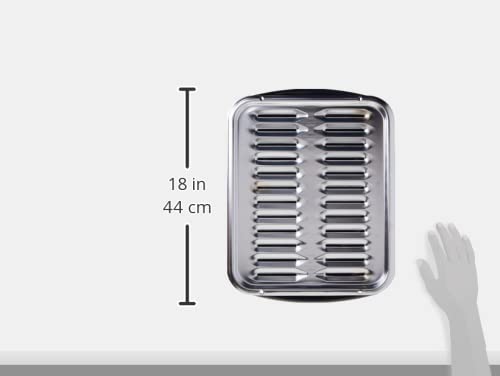 Range Kleen BP100 Porcelain Broiler Pan with Chrome Grill, 2-piece