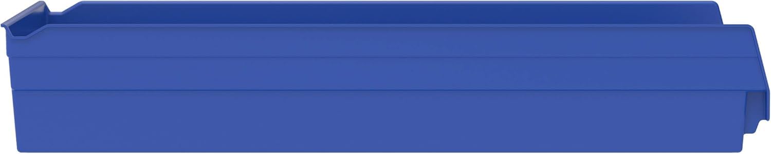 Akro-Mils 30174 Plastic Nesting Shelf Bin Box, (24-Inch x 11-Inch x 4-Inch), Blue, (6-Pack)
