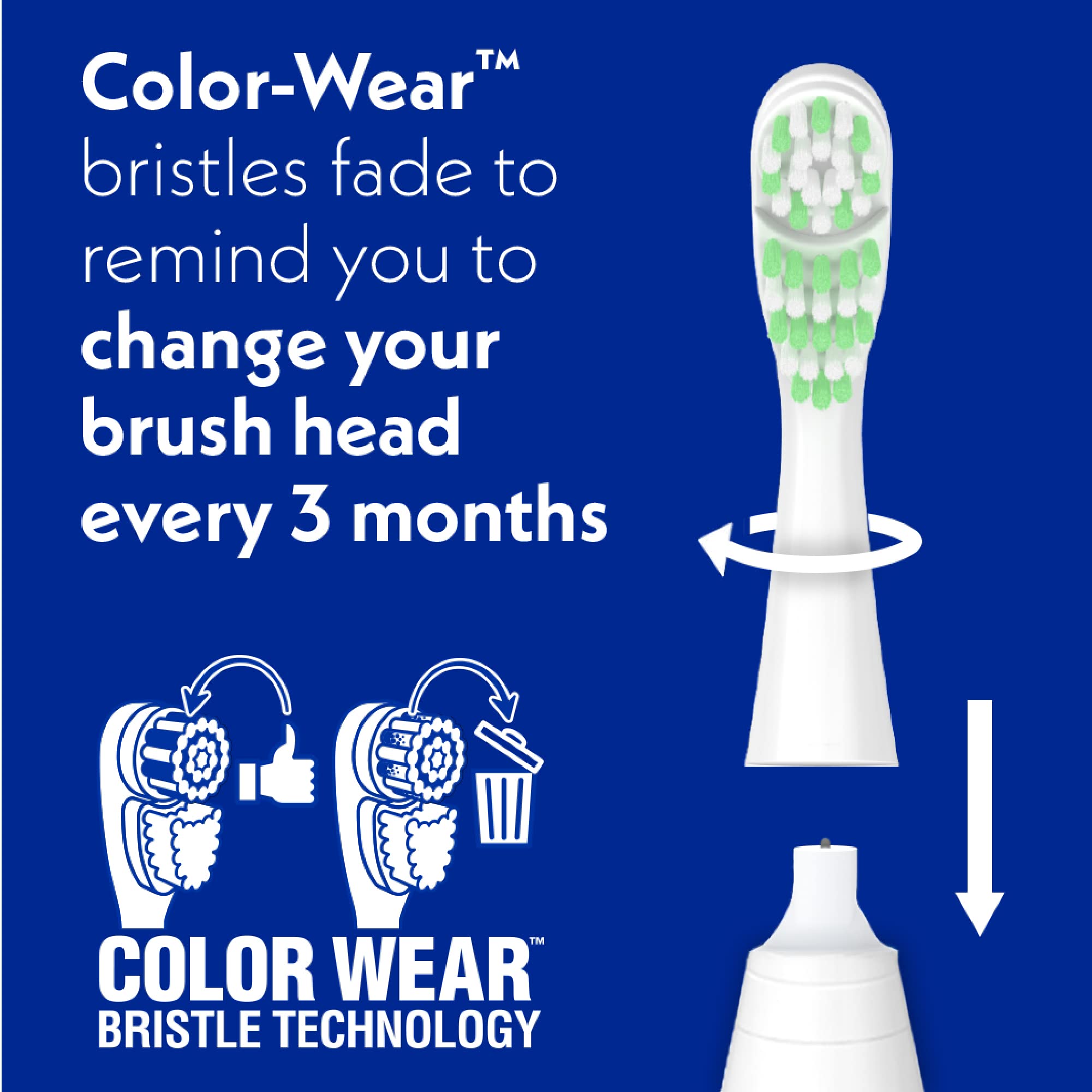 Spinbrush PRO WHITEN Battery Powered Toothbrush, Medium Bristles, 1 Count, Rose Gold or Silver Color May Vary