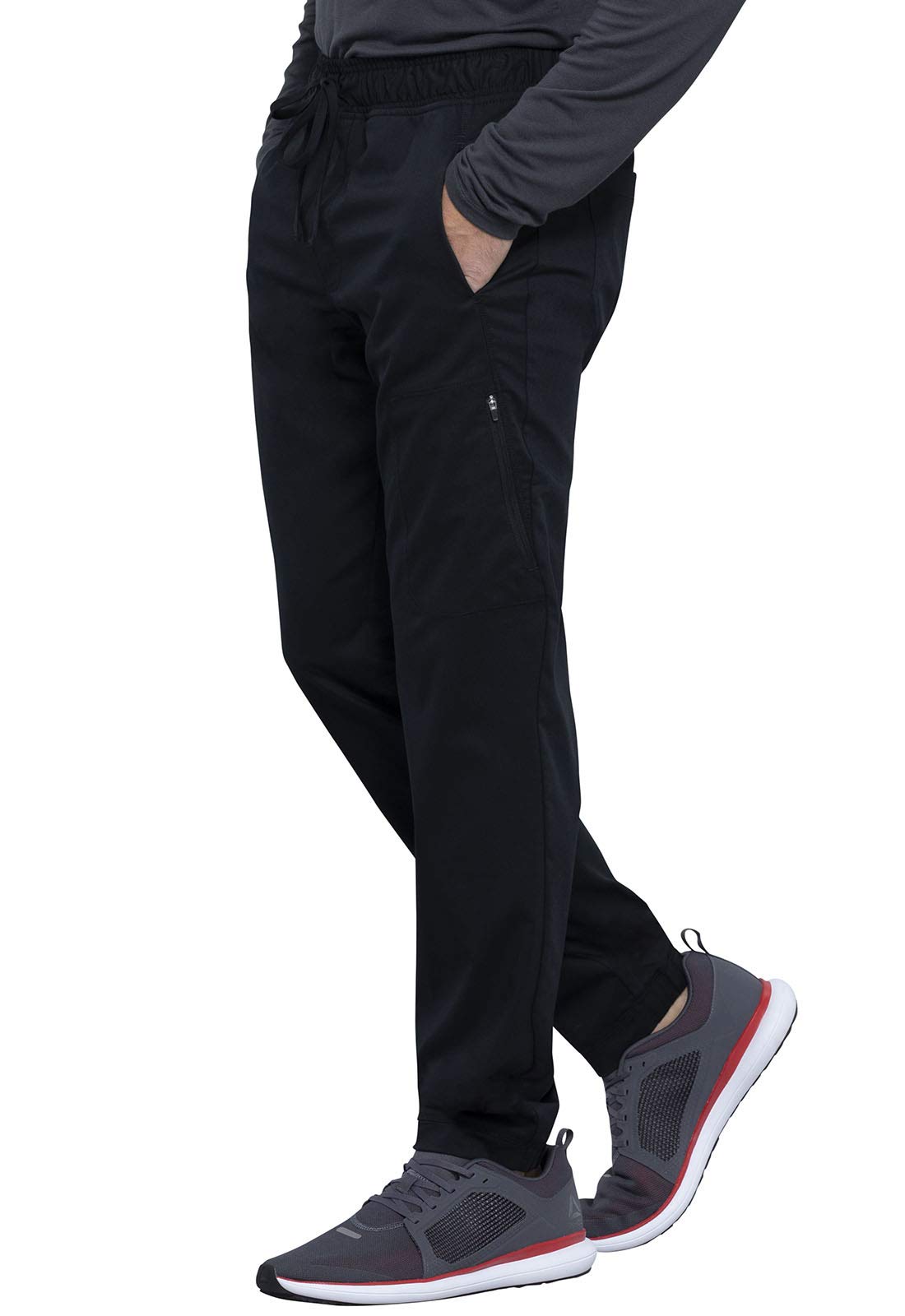 Cherokee Men Scrubs Pant Workwear Revolution Natural Rise Jogger WW012, M, Black