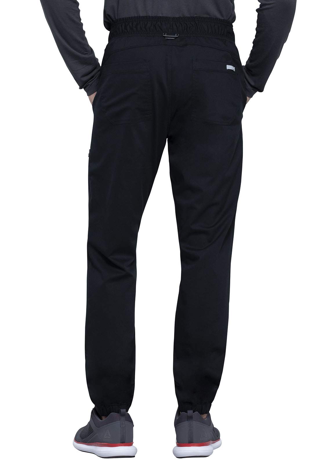 Cherokee Men Scrubs Pant Workwear Revolution Natural Rise Jogger WW012, M, Black
