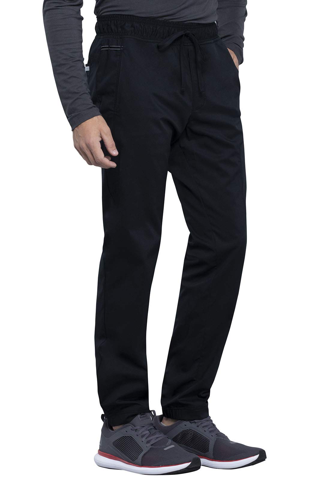 Cherokee Men Scrubs Pant Workwear Revolution Natural Rise Jogger WW012, M, Black