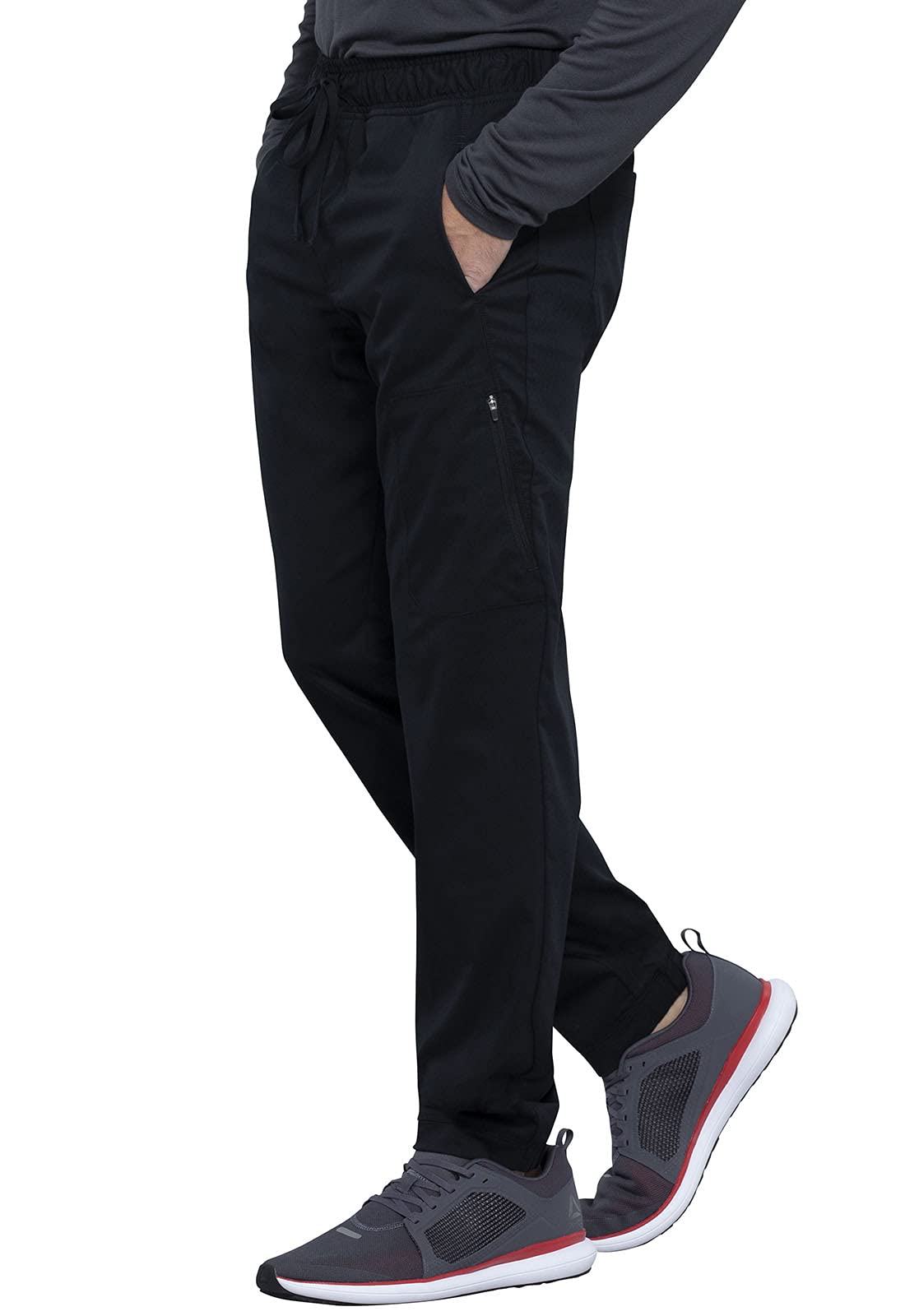 Cherokee Men Scrubs Pant Workwear Revolution Natural Rise Jogger WW012, M, Black