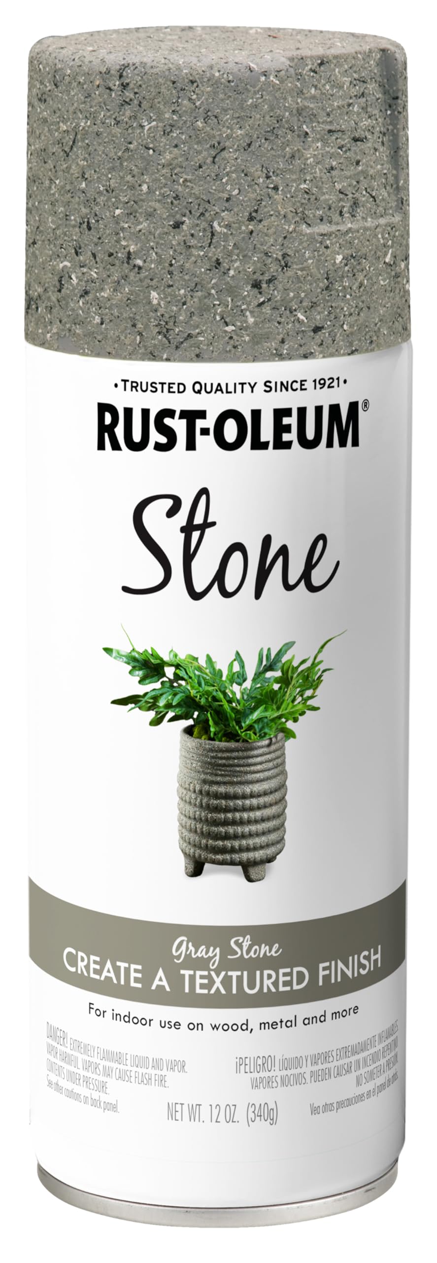 Rust-Oleum 7992830 Stone Creations Spray, 12 oz, Gray Stone
