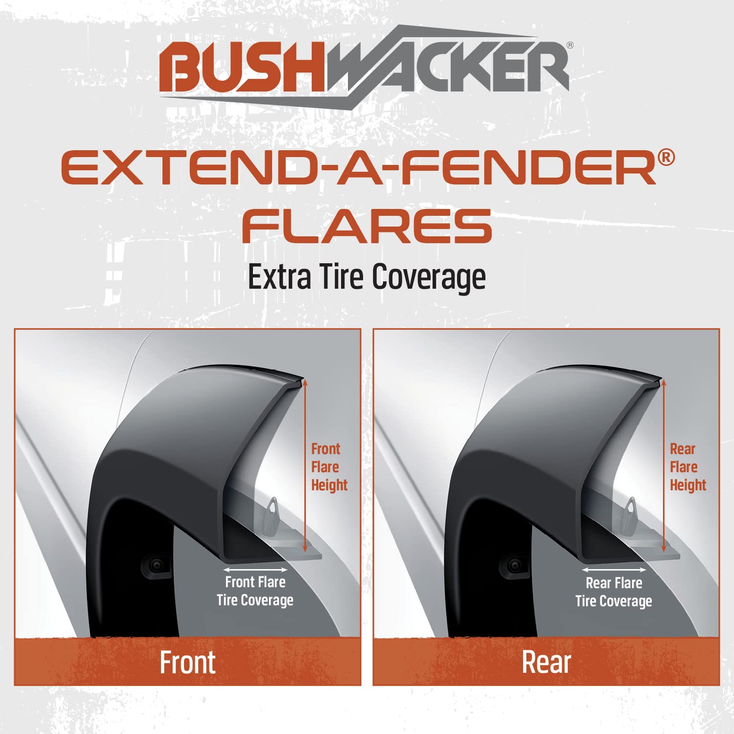 Bushwacker Extend-A-Fender Extended Front & Rear Fender Flares | 4-Piece Set, Black, Smooth Finish | 40903-11 | Fits 1997-1999 Tahoe; 1995-1999 Yukon, 4-Door