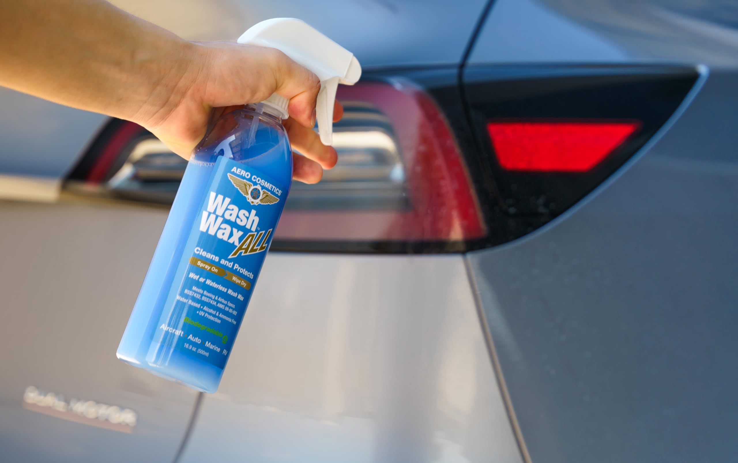 Wet or Waterless Car Wash Wax 32 fl. oz Aircraft Quality for your Car, RV, Boat, Motorcycle. Anywhere, Anytime, Home, Office, School, Garage, Parking Lots.