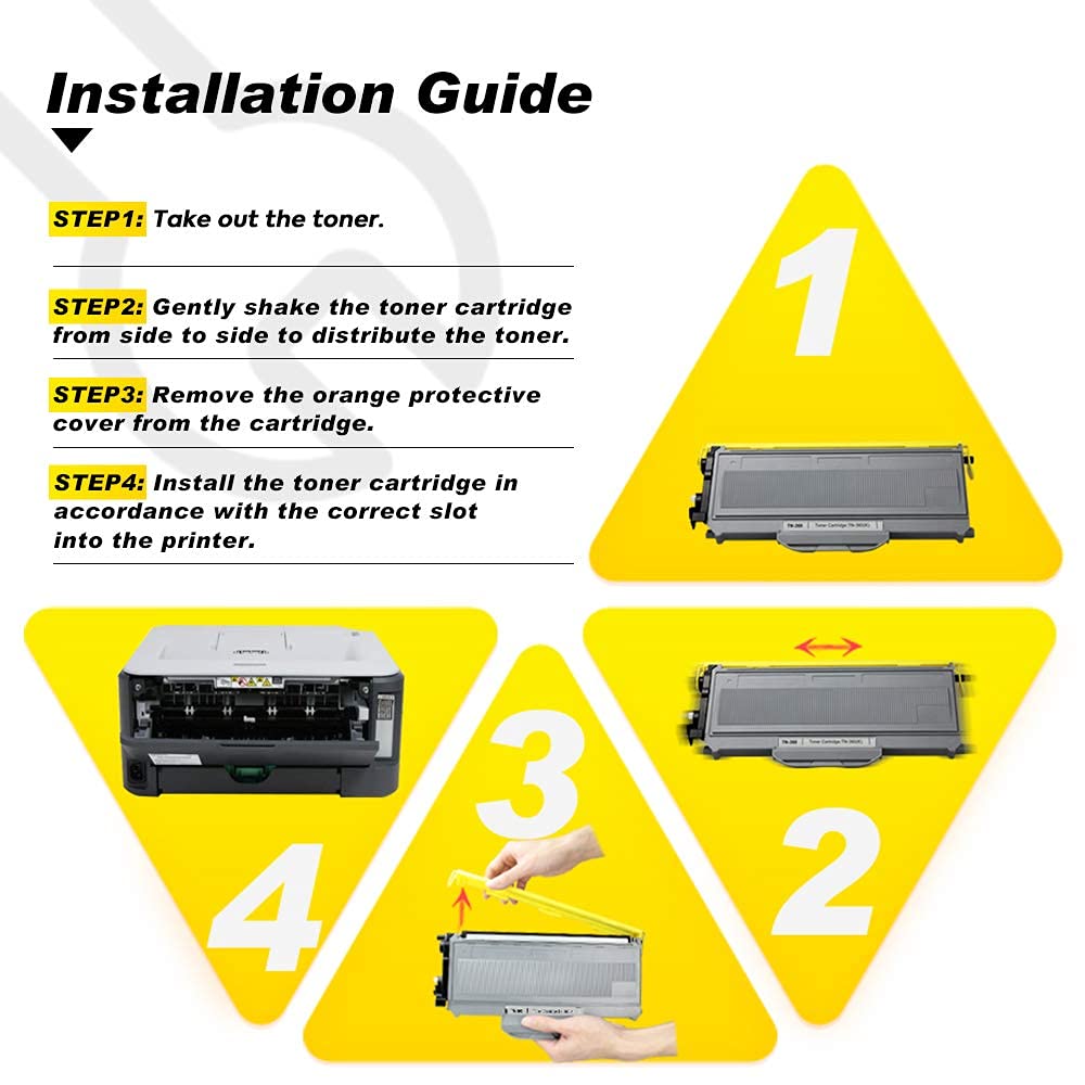 v4ink Compatible Toner Cartridge Replacement for Brother TN360 TN330 Work with HL-2140 HL-2170W DCP-7030 DCP-7040 MFC-7340 MFC-7345N MFC-7440N MFC-7840W Printer, 4-Pack