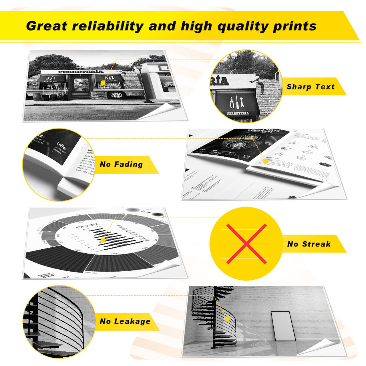 v4ink Compatible Toner Cartridge Replacement for Brother TN360 TN330 Work with HL-2140 HL-2170W DCP-7030 DCP-7040 MFC-7340 MFC-7345N MFC-7440N MFC-7840W Printer, 4-Pack