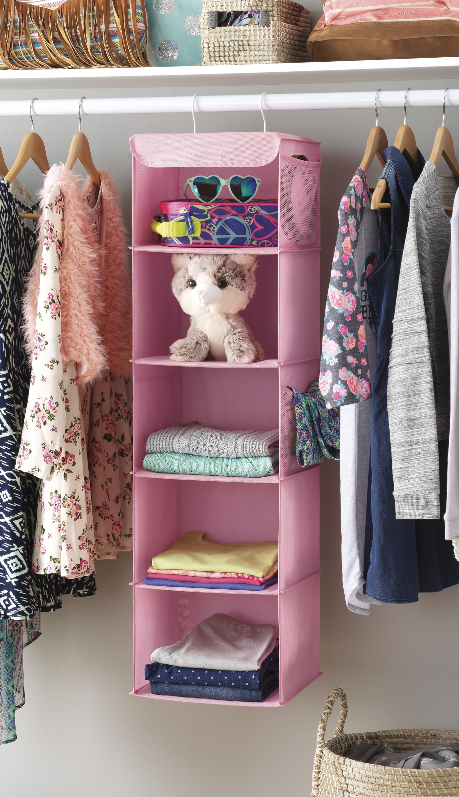 Whitmor 6636-1234-PINK Hanging Accessory Shelves, Pink