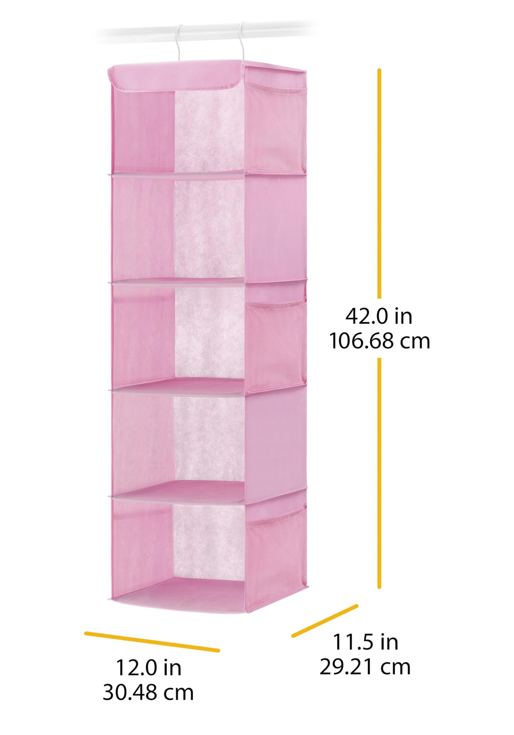 Whitmor 6636-1234-PINK Hanging Accessory Shelves, Pink