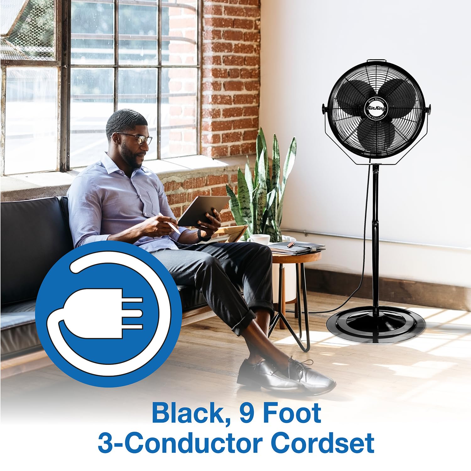 Air King 9418 18-Inch Industrial Grade Pedestal Fan