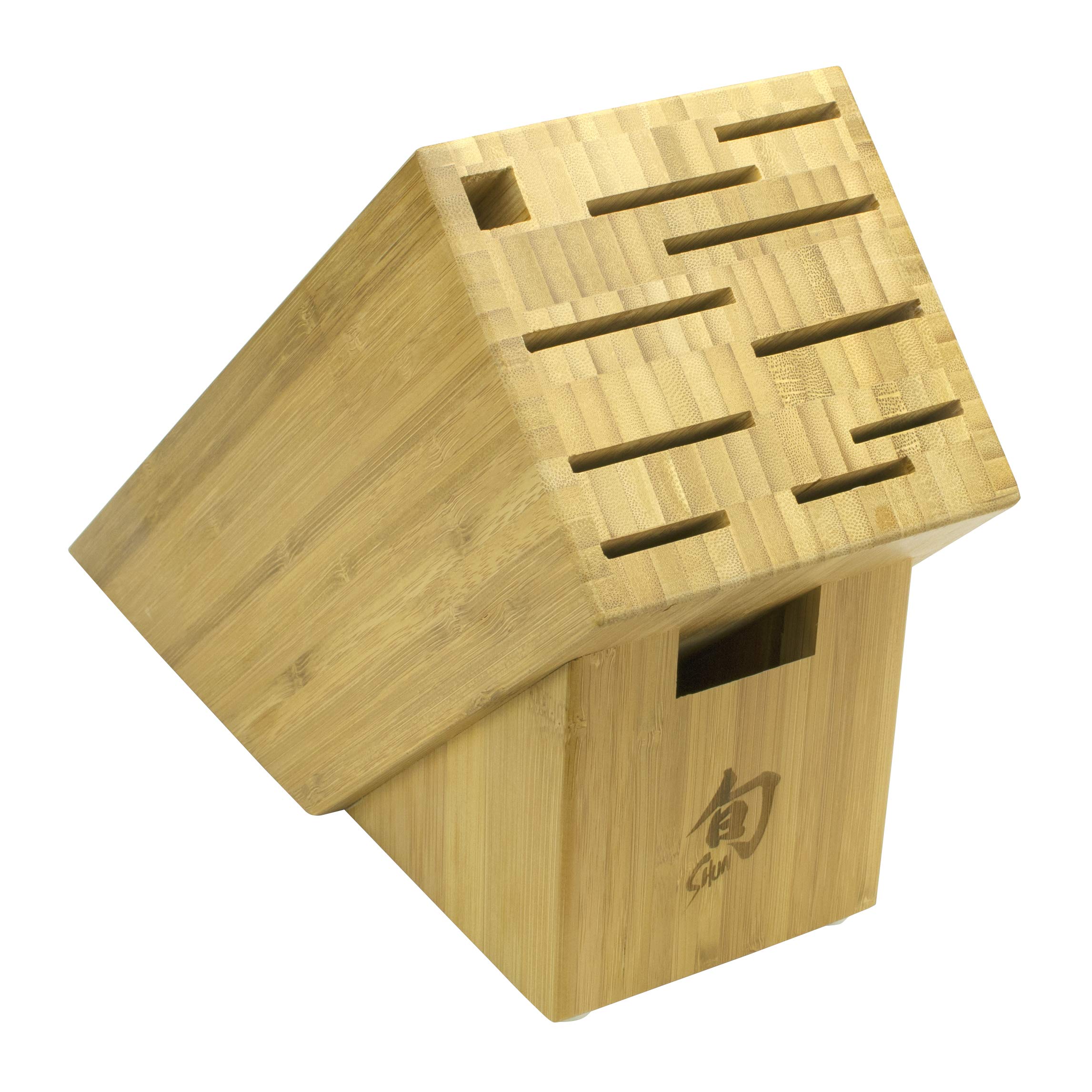 Shun Cutlery 11-Slot Bamboo Knife Block, Made from Tough, Sustainable Bamboo, Authentic, Japanese Universal Knife Block, Knife Holder for Kitchen Counter