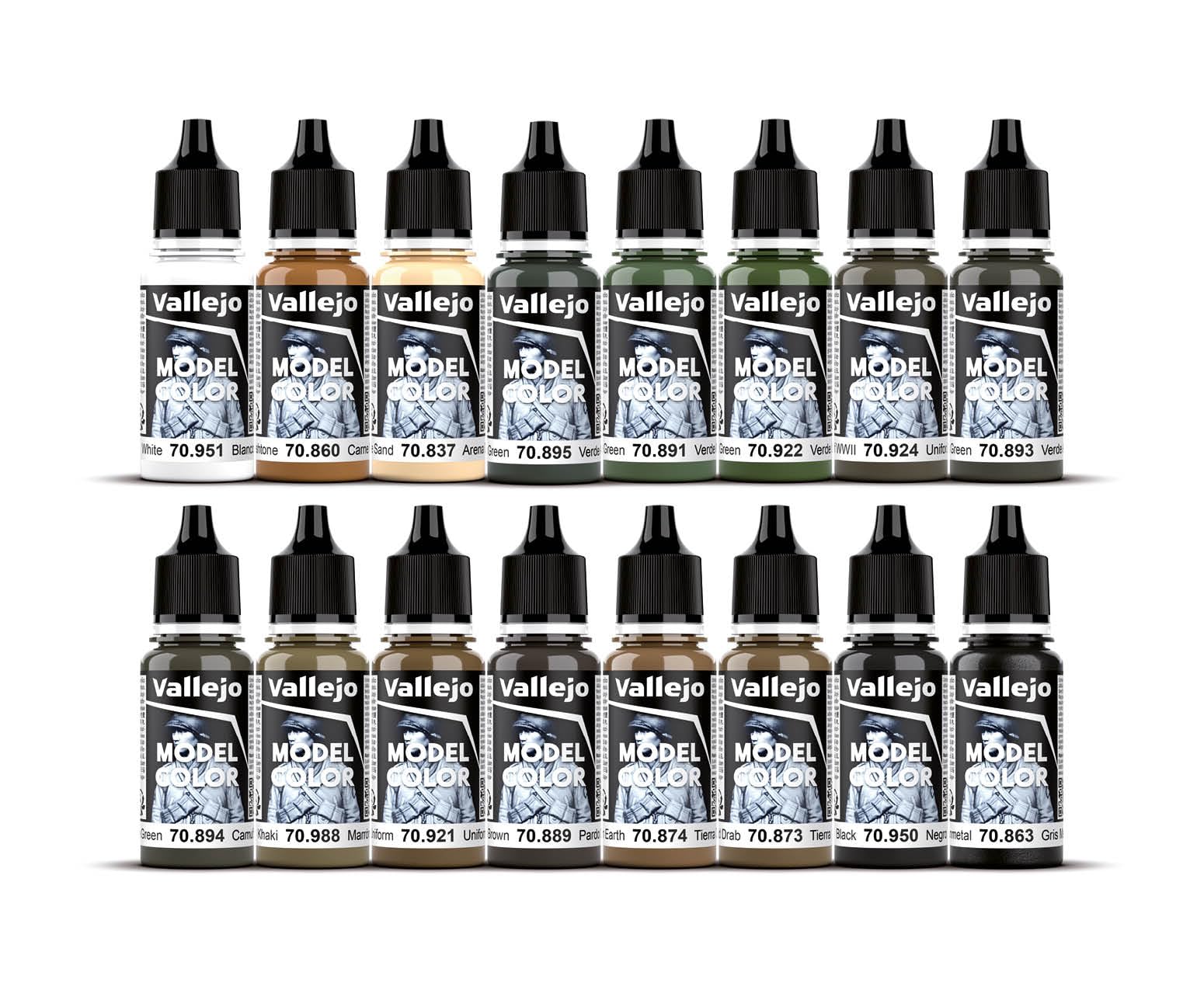 Vallejo WWII Allied Forces Paint Set #9, 17ml