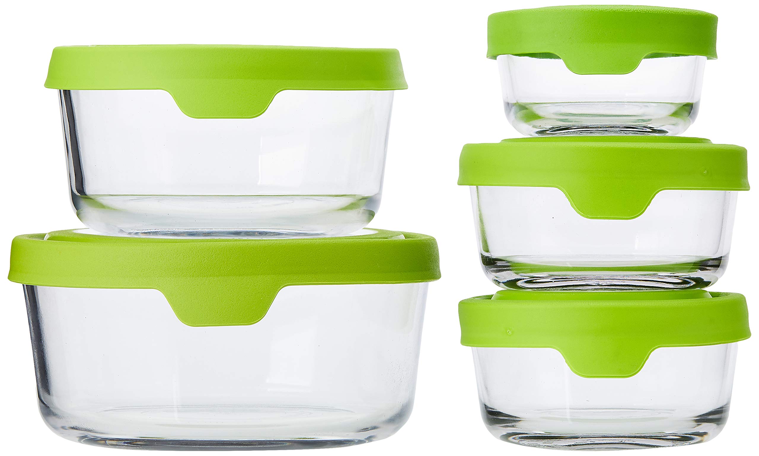 Anchor Hocking 10-Piece TrueSeal Storage Set, Green