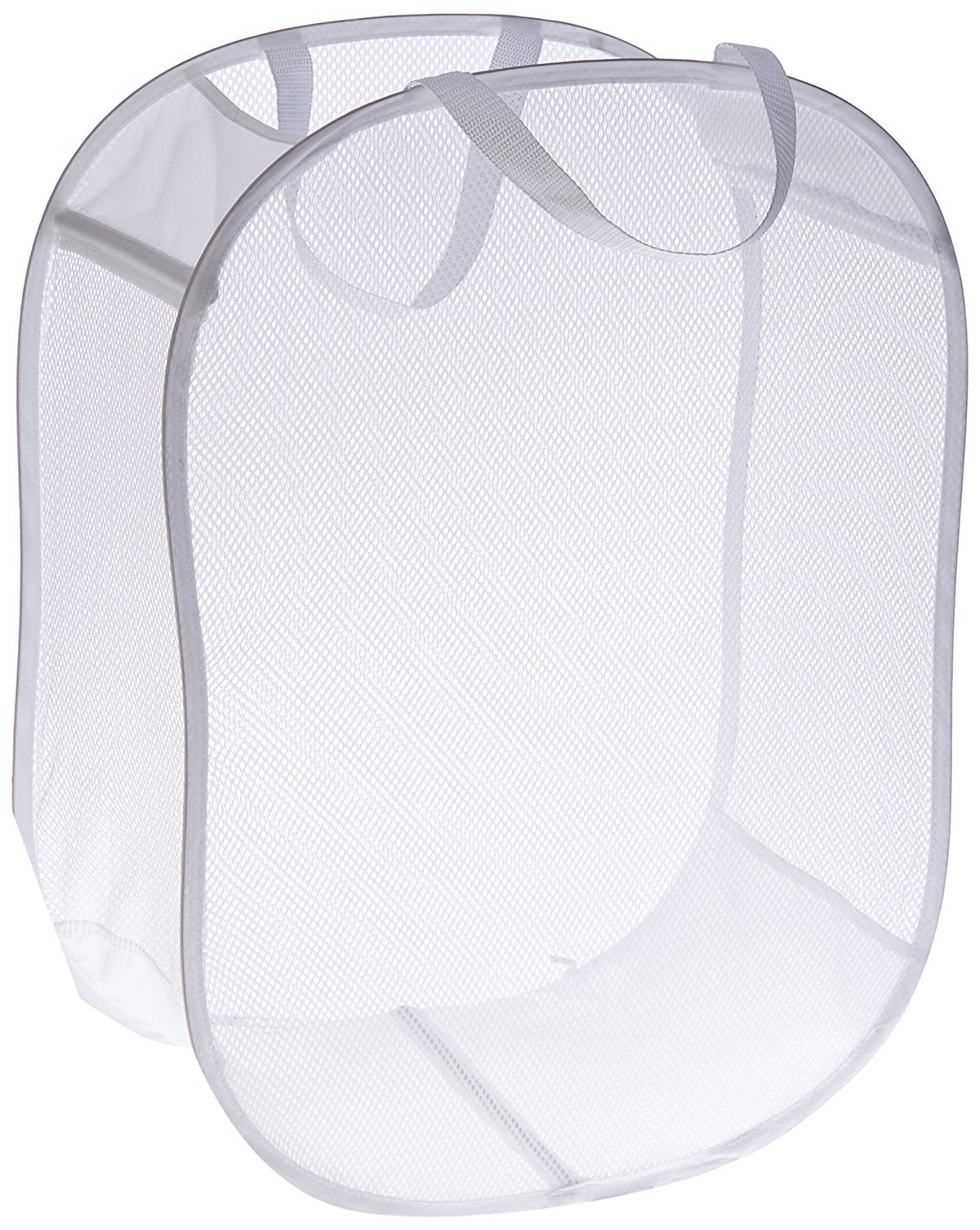 Whitmor Pop & Fold Laundry Bag, White or Blue