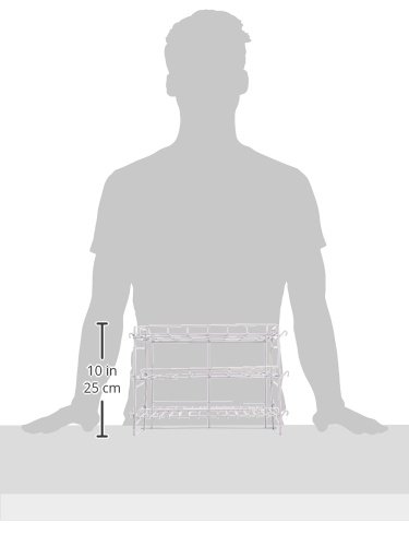 Atlantic Gravity-Fed Compact Single Canrack - Kitchen Organizer, Durable Steel Construction, Size Fits Most Pantries, PN1002 in White