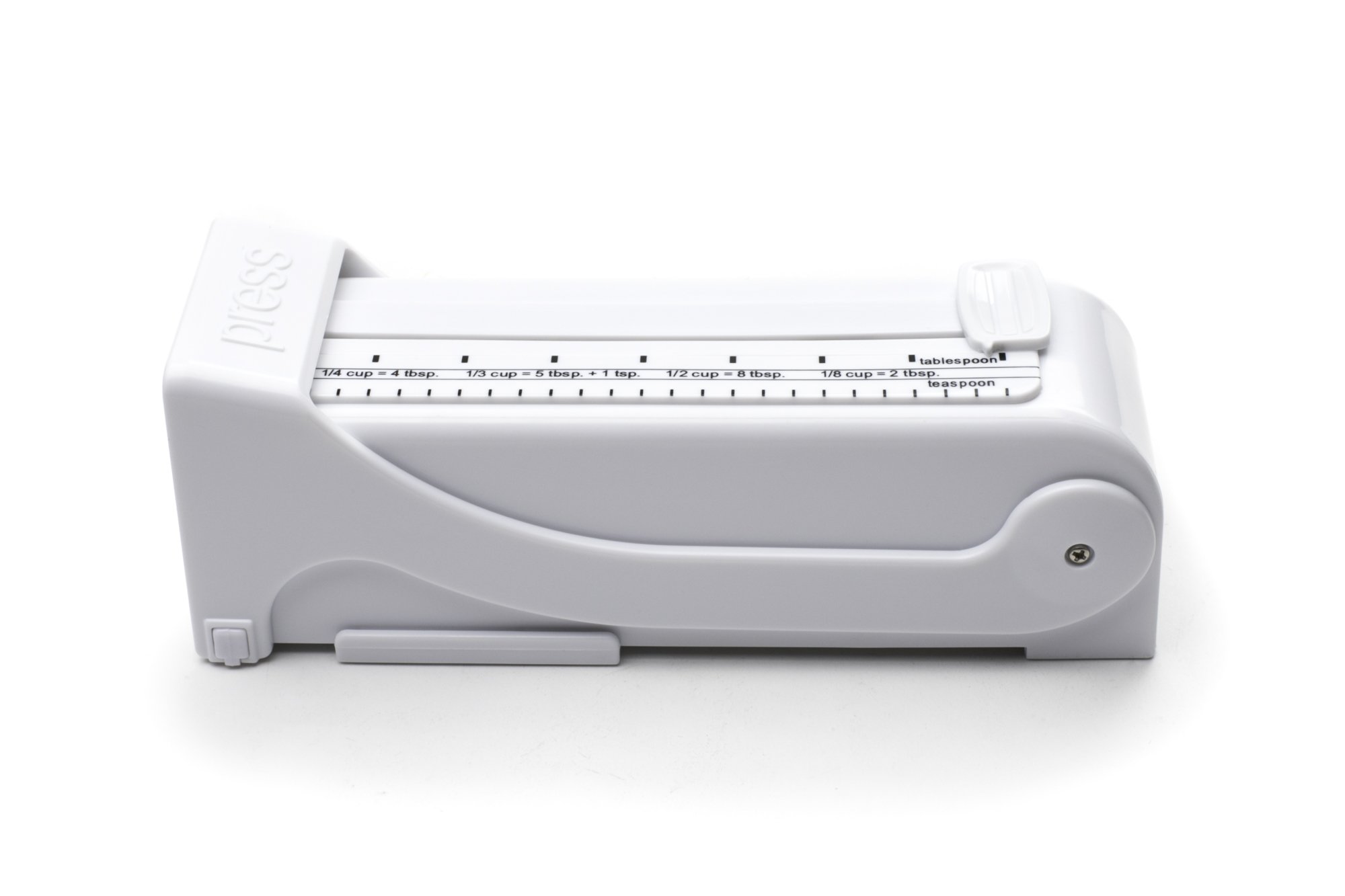KitchenArt Buttermate Butter Cutter Slicer, Measuring Dispenser and Keeper, White