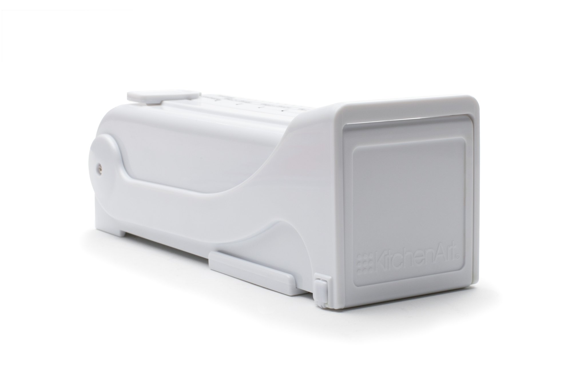 KitchenArt Buttermate Butter Cutter Slicer, Measuring Dispenser and Keeper, White