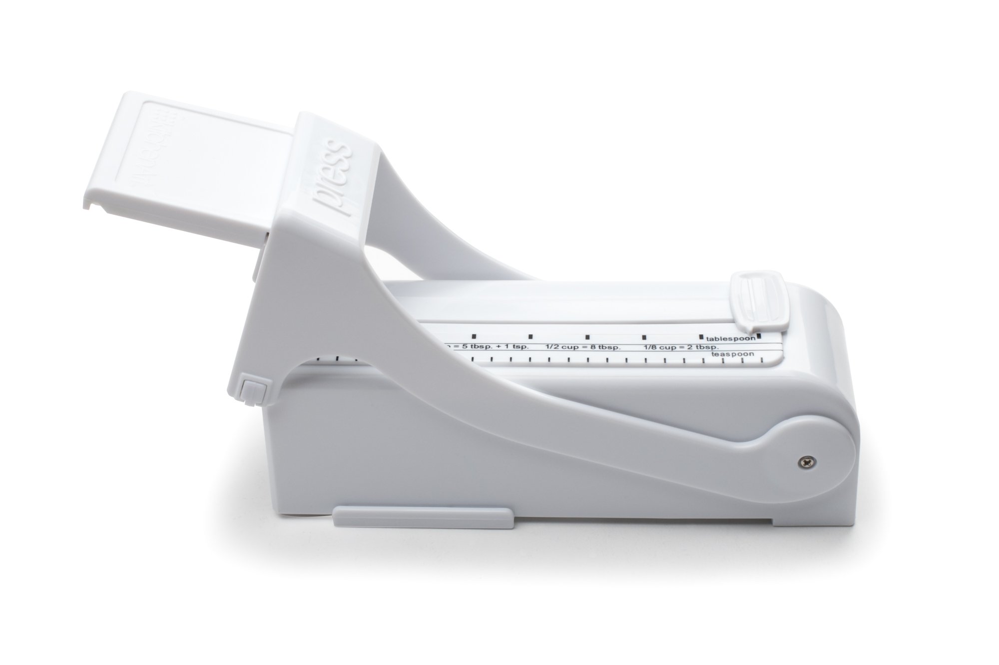 KitchenArt Buttermate Butter Cutter Slicer, Measuring Dispenser and Keeper, White